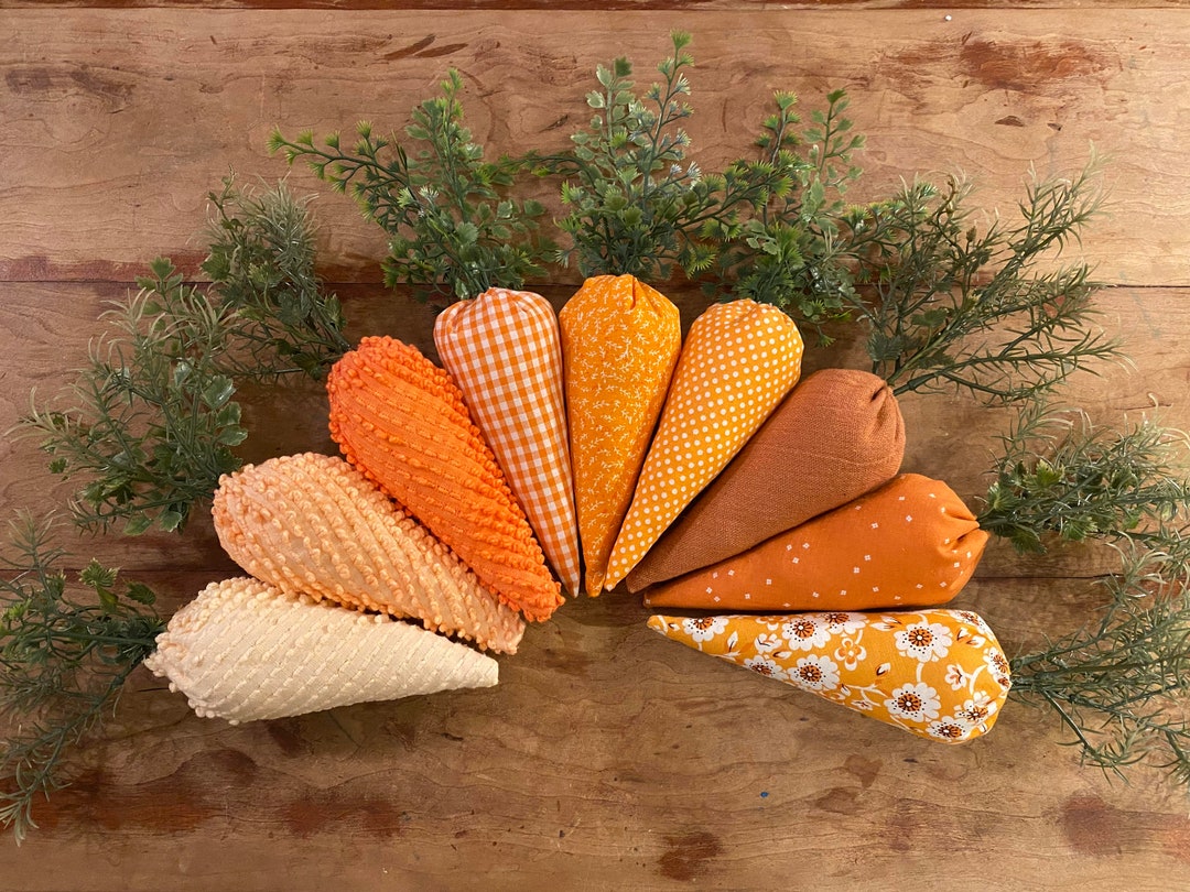 Fabric Carrots | Easter Carrot Decor | Farmhouse Easter Decor ...