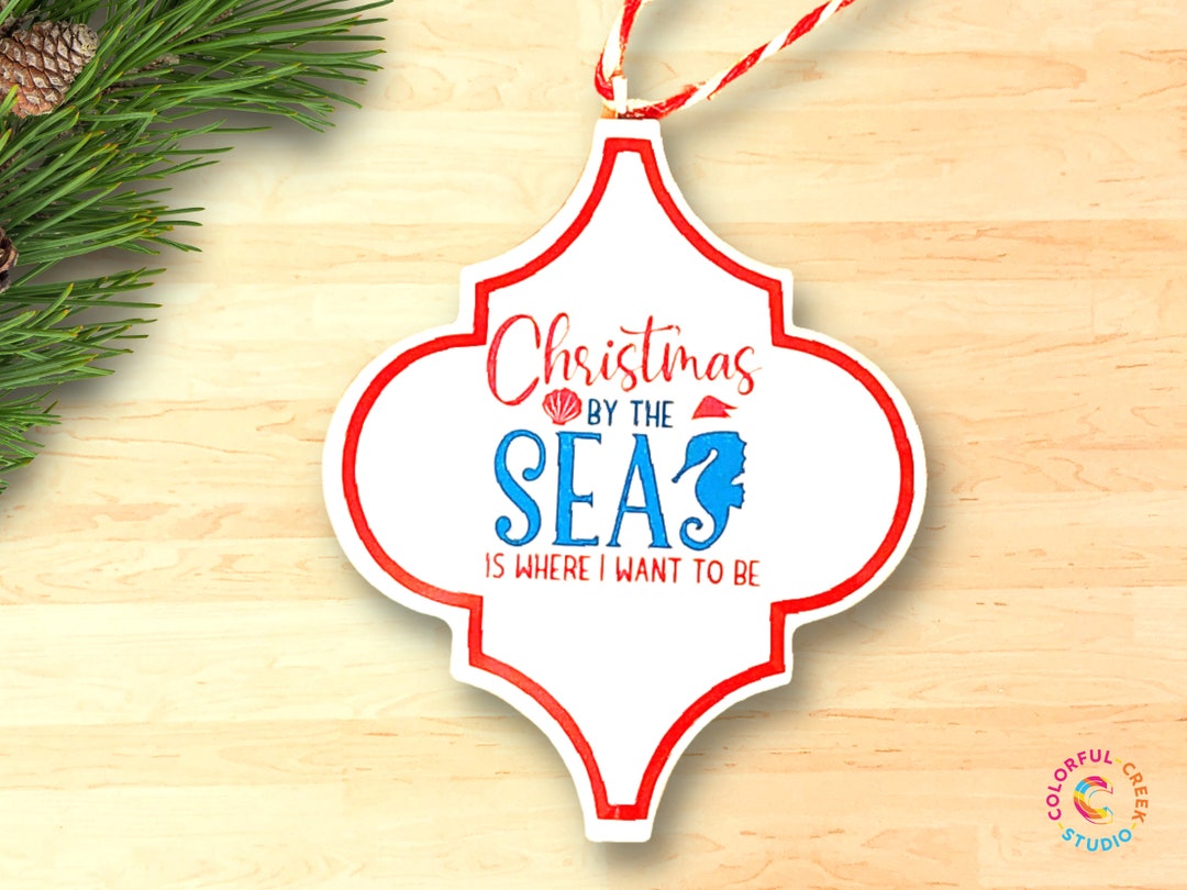 Coastal Christmas Ornament, Christmas by the Sea, Beach Theme Christmas ...