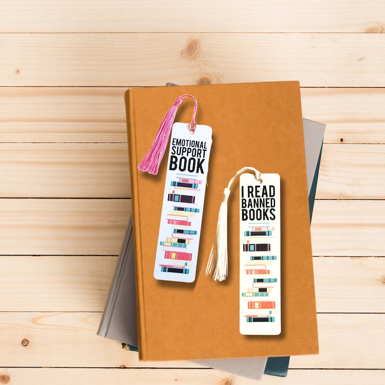 Emotional Support Bookmark, Bookish Book Lover Gift for Women, I Read ...