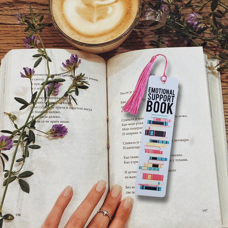 Emotional Support Bookmark, Bookish Book Lover Gift for Women, I Read ...