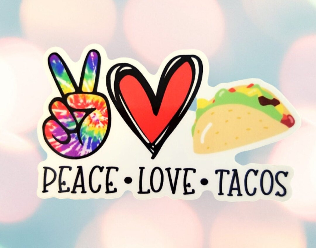 Taco Sticker, for Taco Lover, Sticker for Laptop, Water Bottle, Die Cut ...