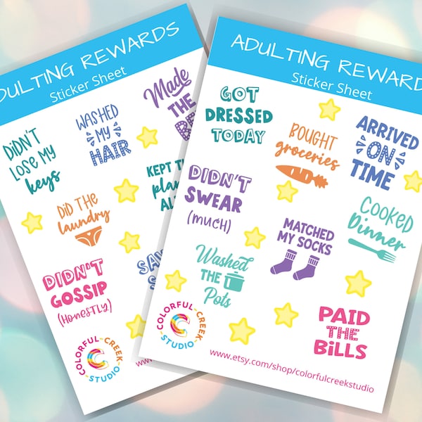 Adult Sticker Sheet - Etsy