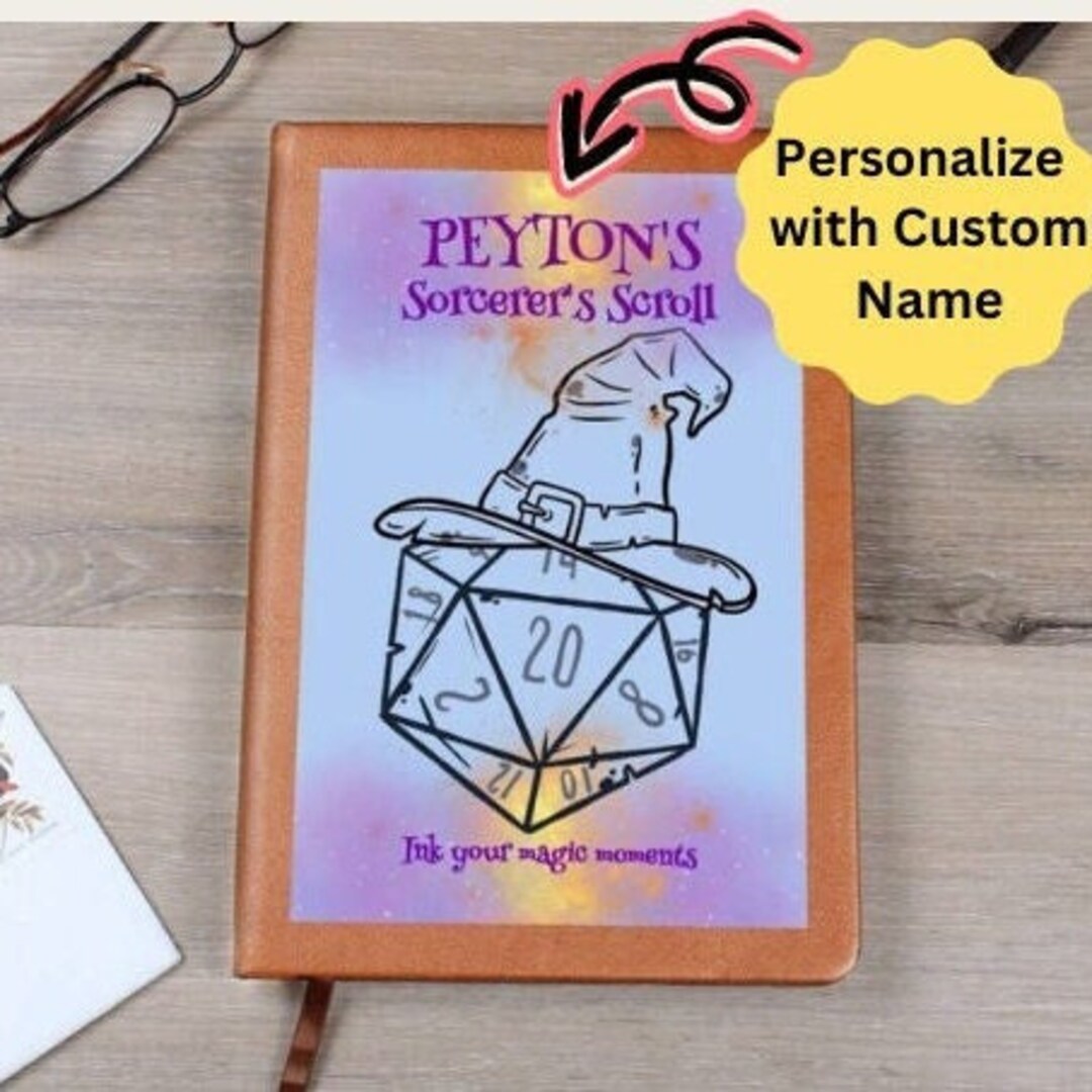 Personalized Custom Name DND Journal Notebook | Personalized Gift for ...