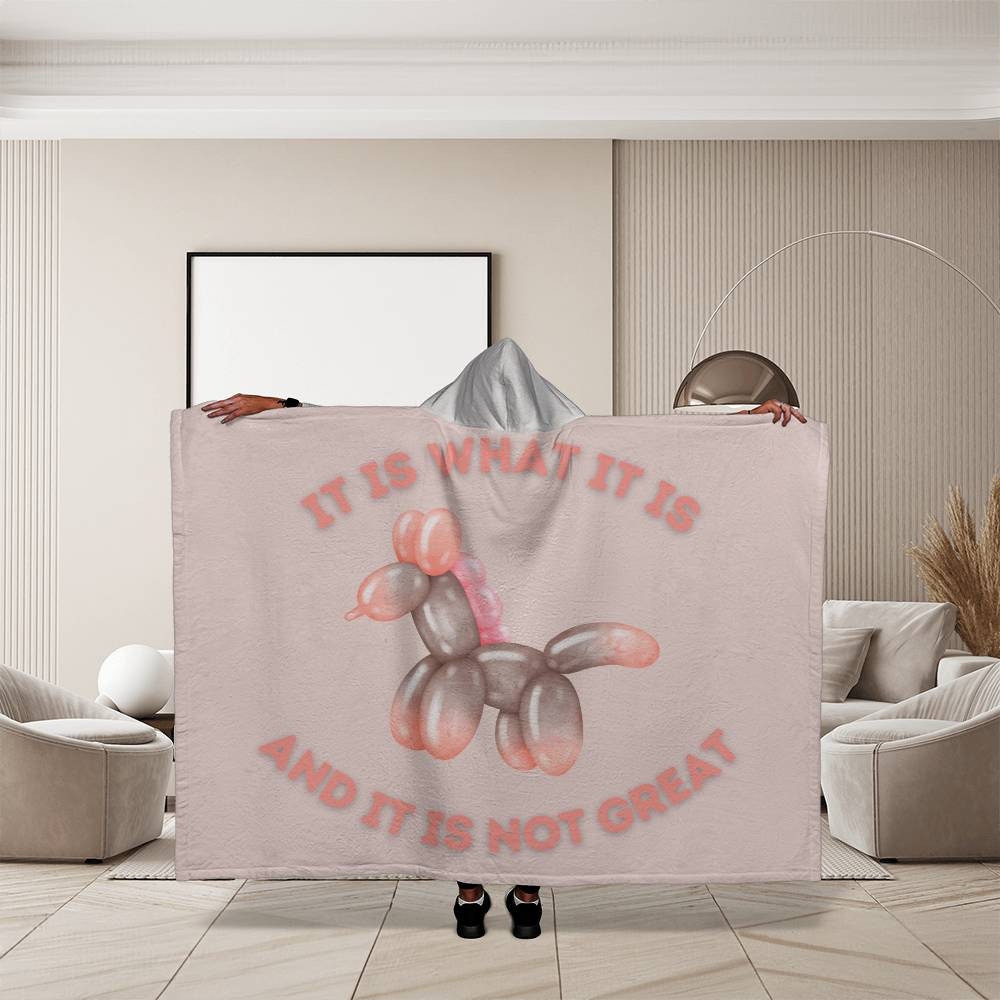Clowncore Cozy Hood Fleece Blanket It is What It is Clowncore Clothing ...
