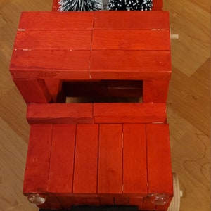 Homemade Red Toy Truck Made From Jenga Blocks - Etsy Canada