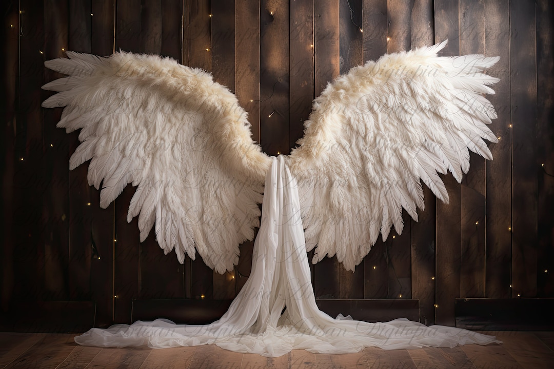 Angel Wings Digital Backdrops, Photography Angel Wing Props, Digital ...