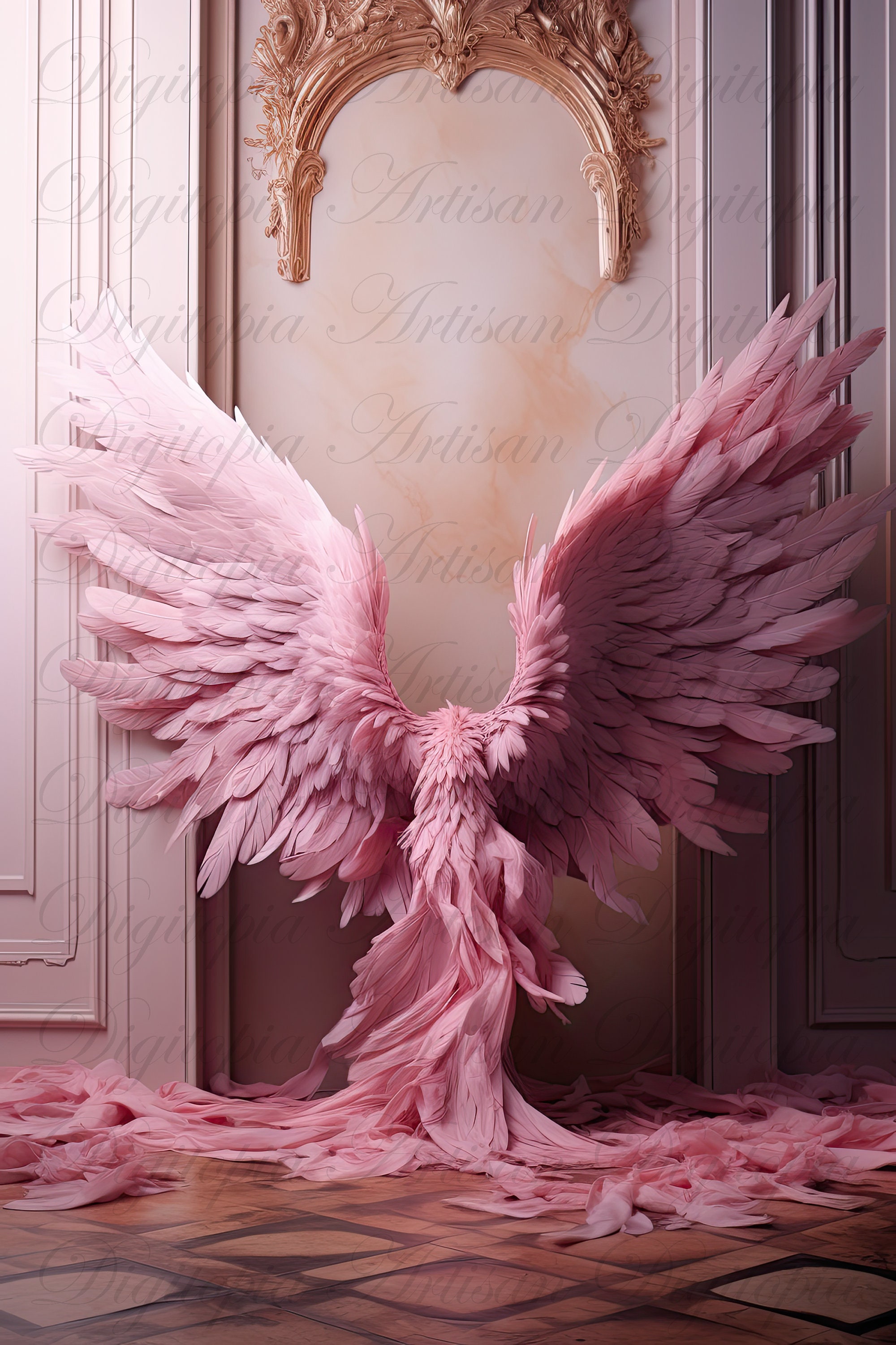 Mother's Day Theme Angel Wings Digital Backdrops, Photography Angel ...
