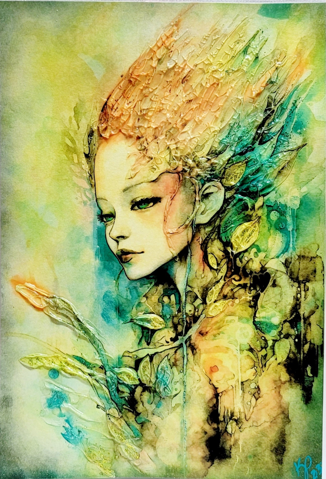 FIERY SPRITE Wall Art Unframed 6 5/8 X 9 7/8 standard 16.82cm X 25.08cm ...