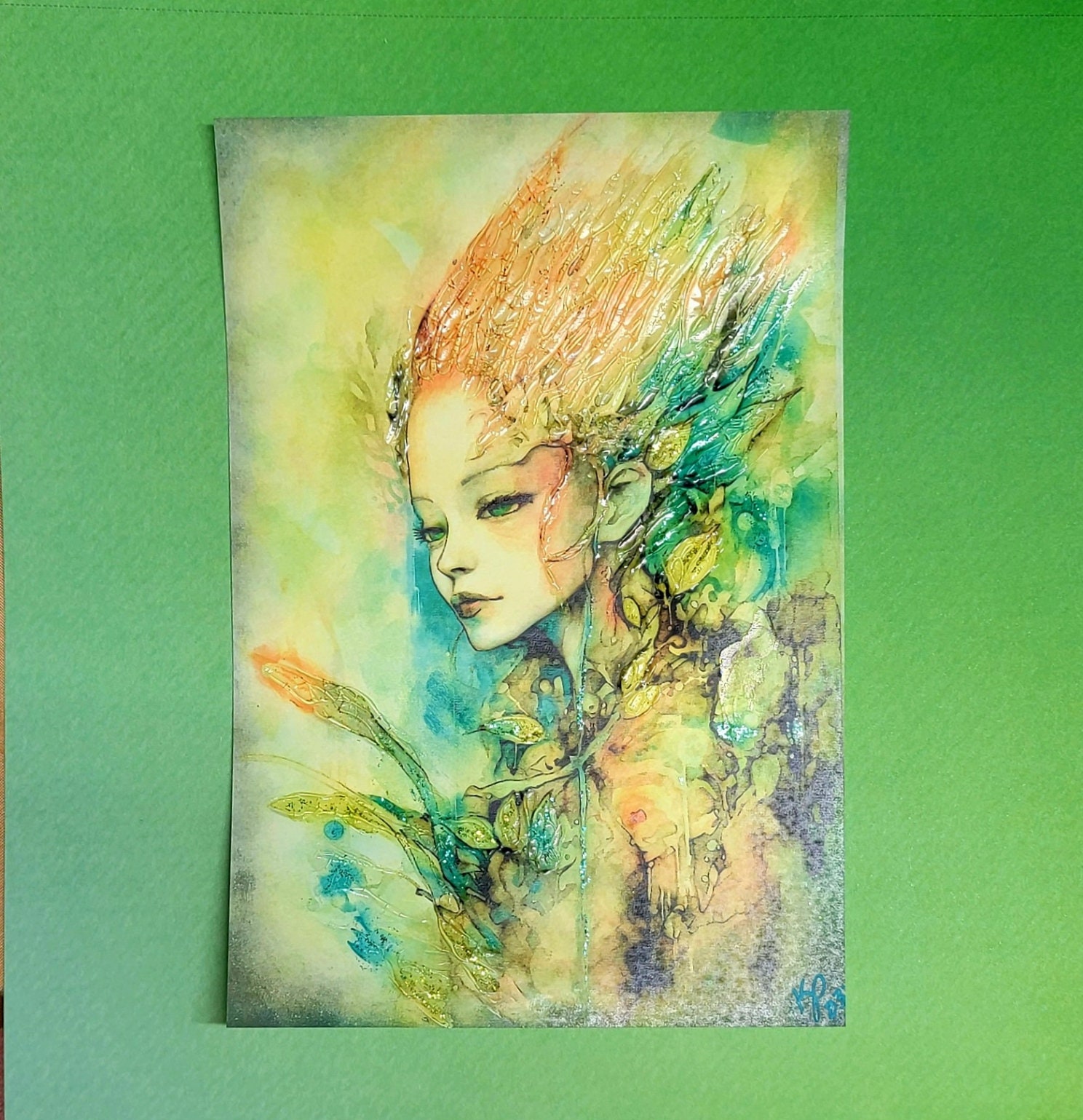 FIERY SPRITE Wall Art Unframed 6 5/8 X 9 7/8 standard 16.82cm X 25.08cm ...