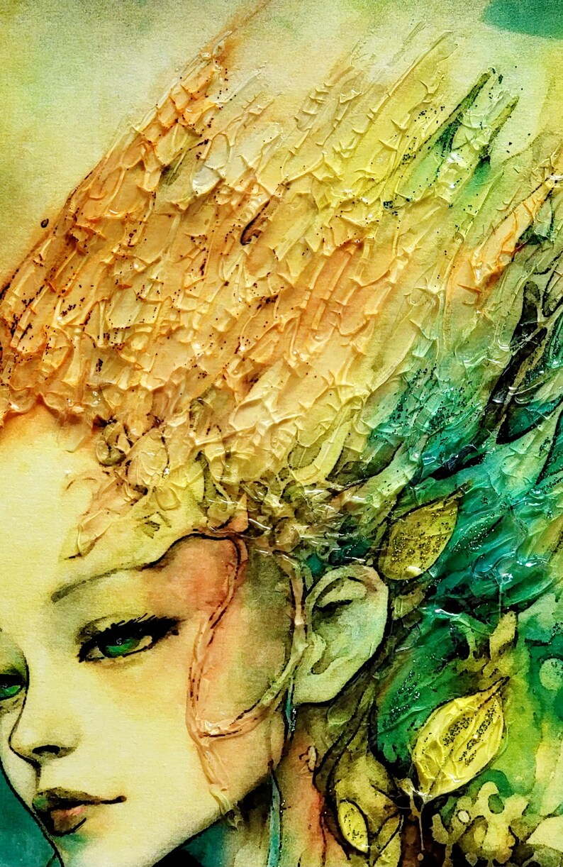 FIERY SPRITE Wall Art Unframed 6 5/8 X 9 7/8 standard 16.82cm X 25.08cm ...