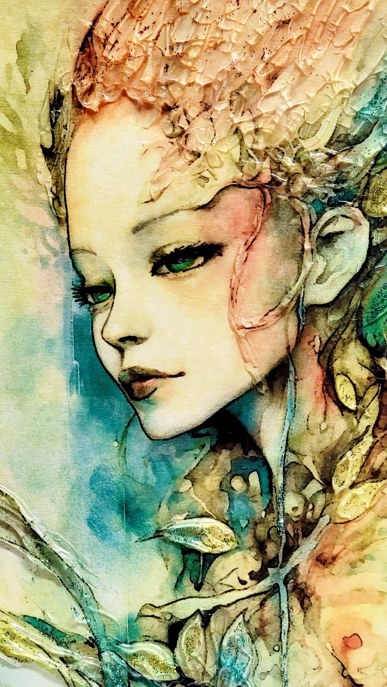 FIERY SPRITE Wall Art Unframed 6 5/8 X 9 7/8 standard 16.82cm X 25.08cm ...