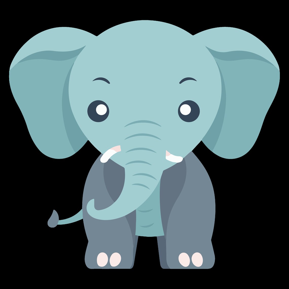 Cute Baby Elephant SVG Cut File for Cricut and Silhouette - Etsy