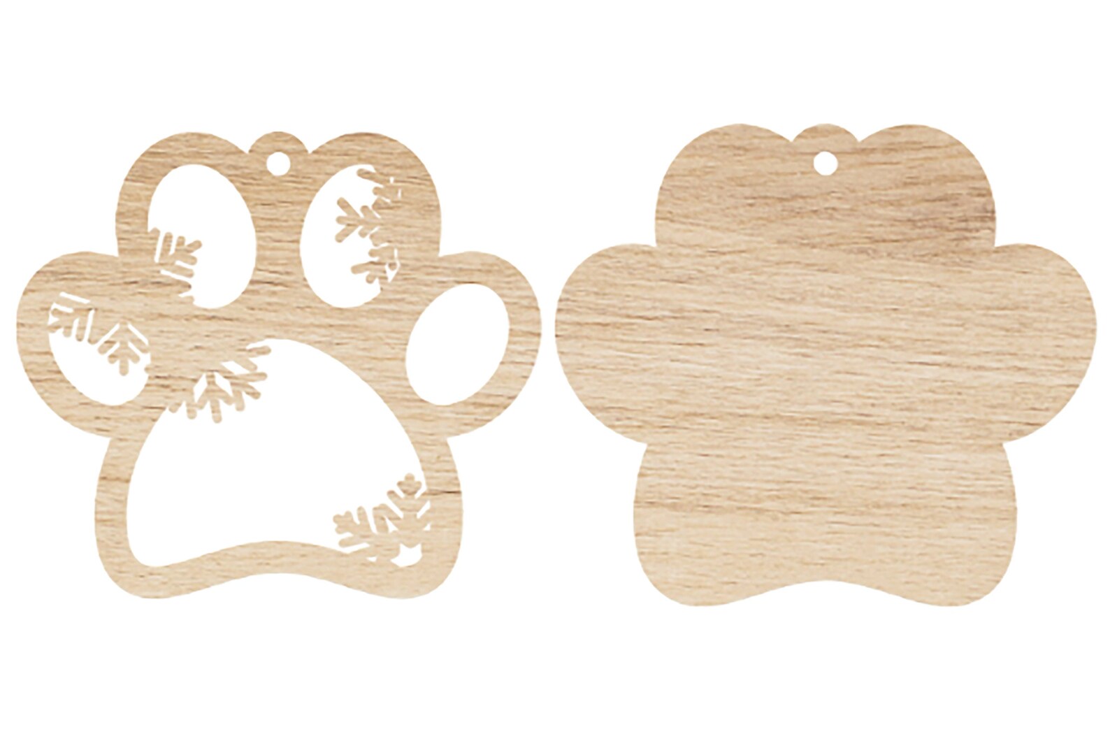 Customizable Dog Paw Print Snowflake Ornament SVG, Laser Cut File ...