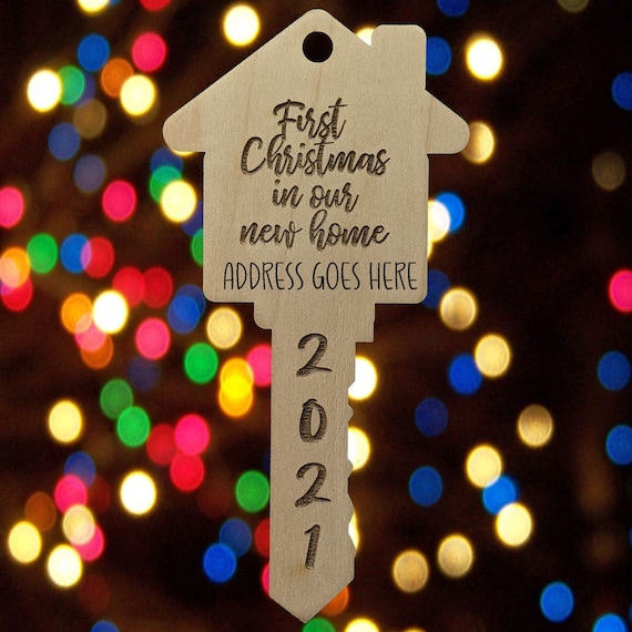 Customizable House Key Ornament First Christmas in New House | Etsy