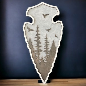 Multilayered Wooden Arrowhead Wall Hanging - Handcrafted Nature ...