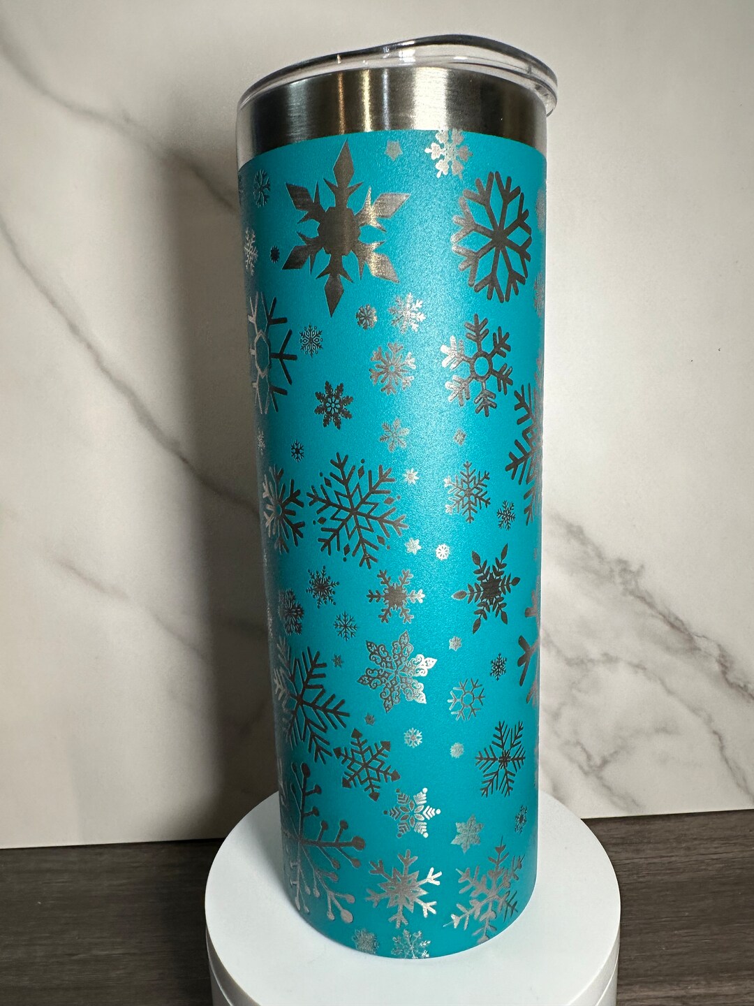 Snowflake Tumbler, Laser Engraved, 20oz - Free Personalization Optional ...
