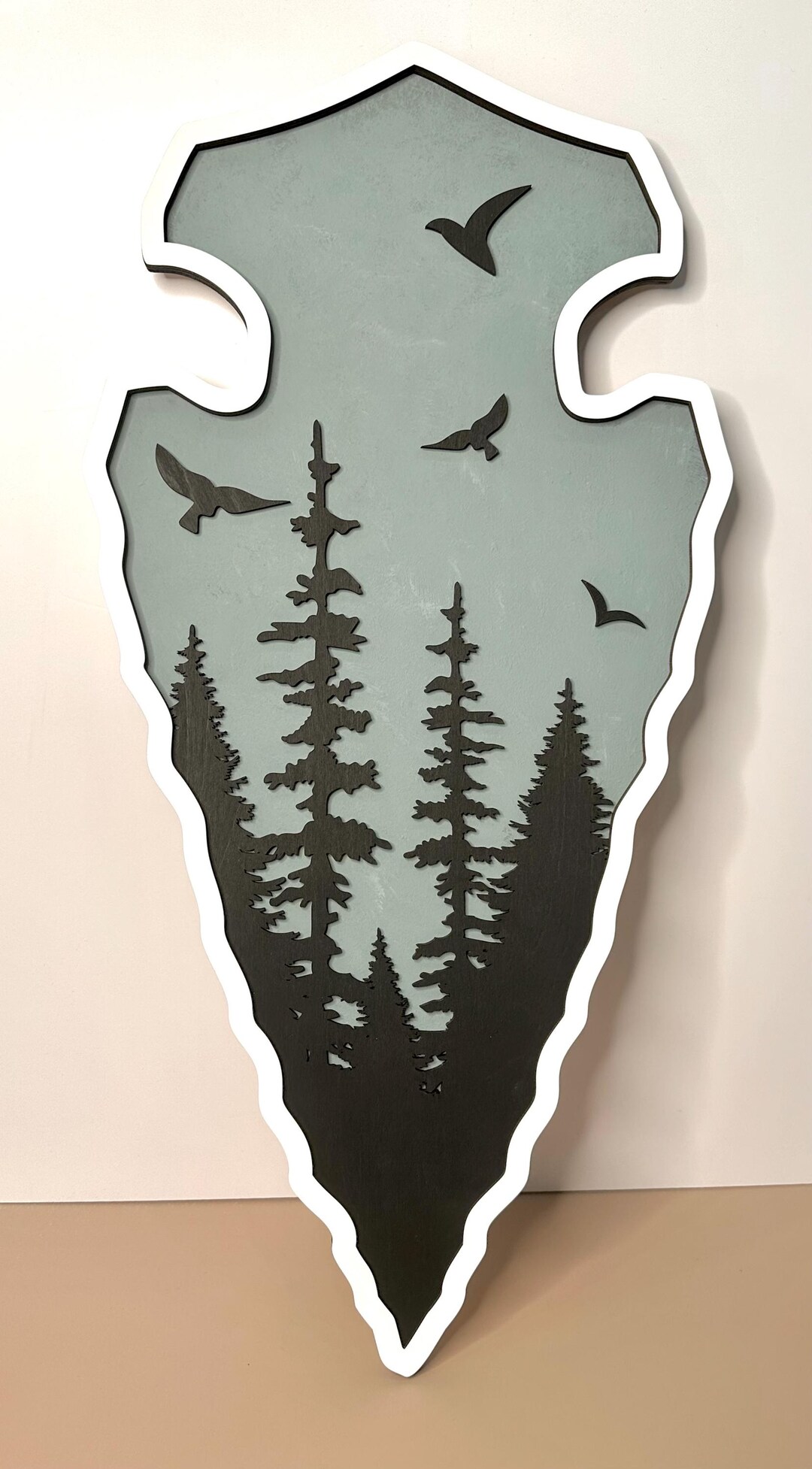 Multilayered Wooden Arrowhead Wall Hanging - Handcrafted Nature ...