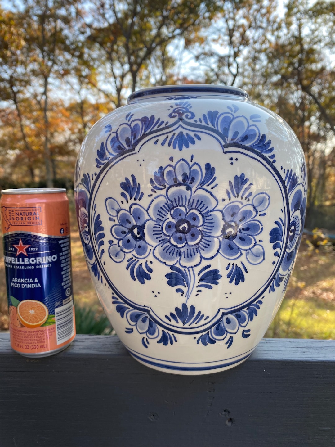 Large Delft Holland Vintage Polychrome Hand Painted Blue and - Etsy