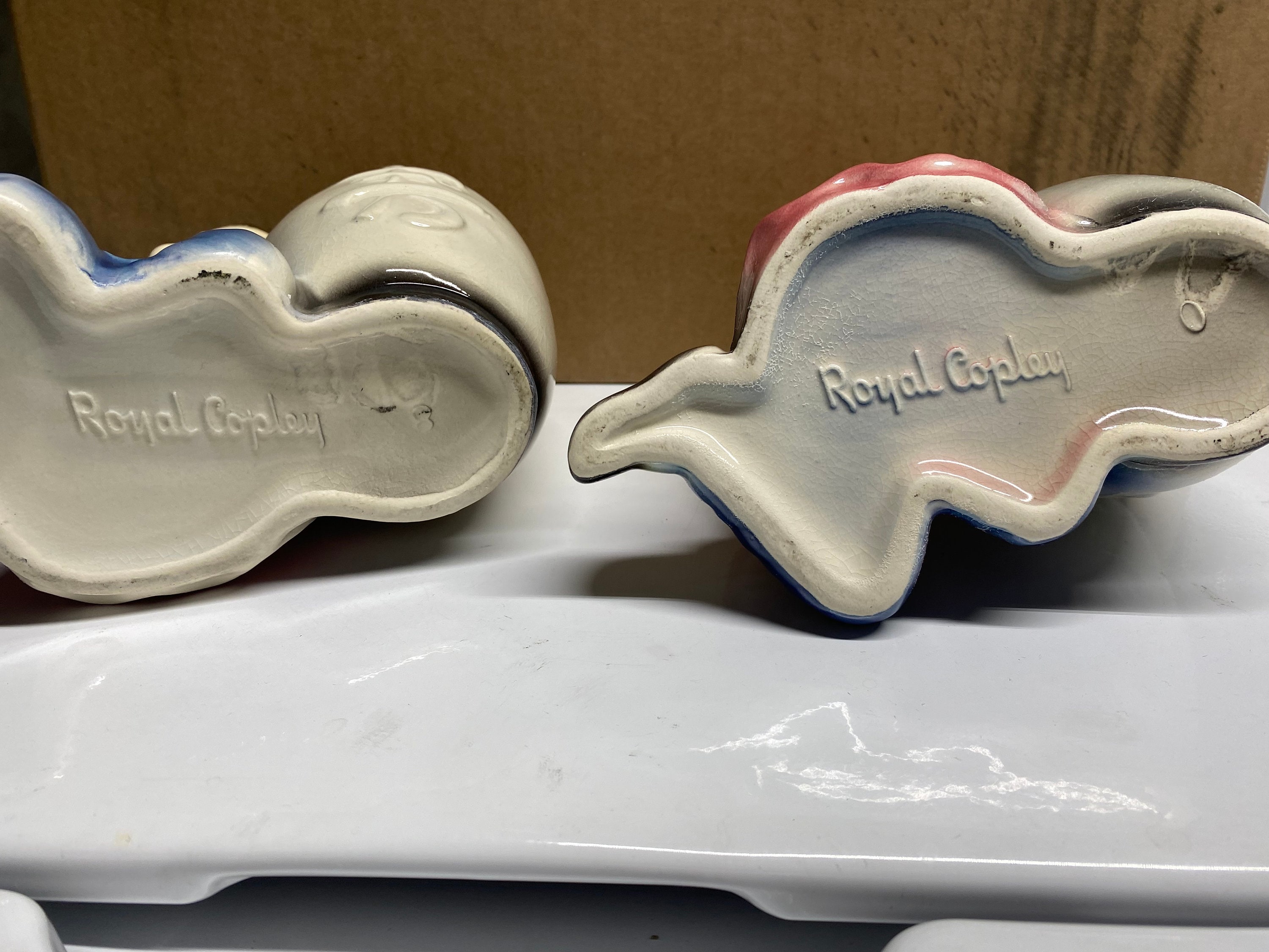 Vintage Rare MCM Royal Copley Ceramics Pair of Asian Boy and Girl Vase ...