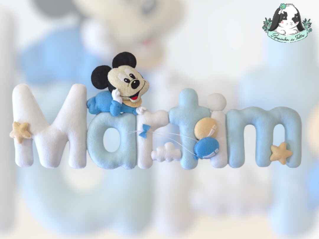 Baby Decoration With Name, Cute Mickey Mouse, Mickey Banner, Nursery ...