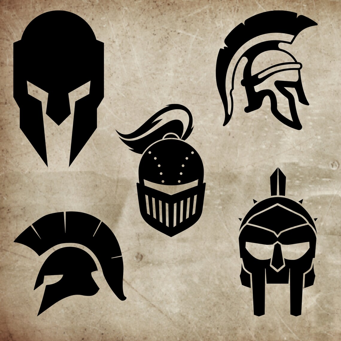 Roman Gladiator Helm Logo Decal SVG JPG PNG - Etsy