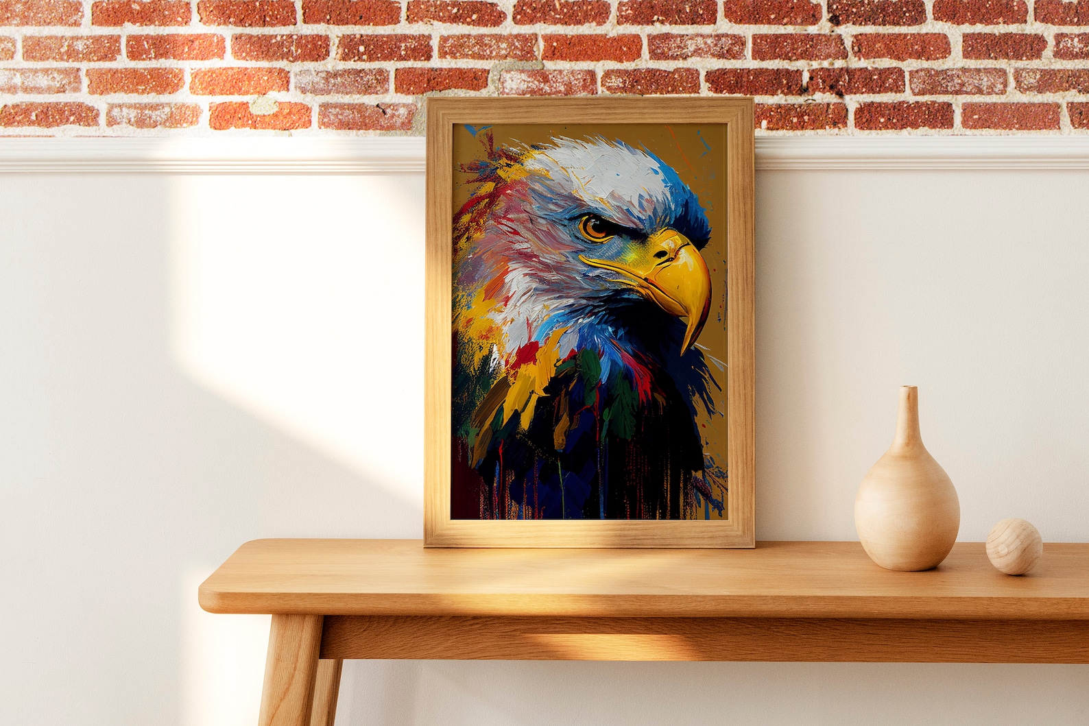 Bald Eagle Portrait Painting, Abstract Expressionism Style | Wall Art ...