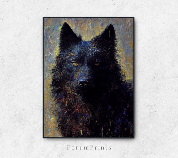 Yellow Eyed Black Wolf