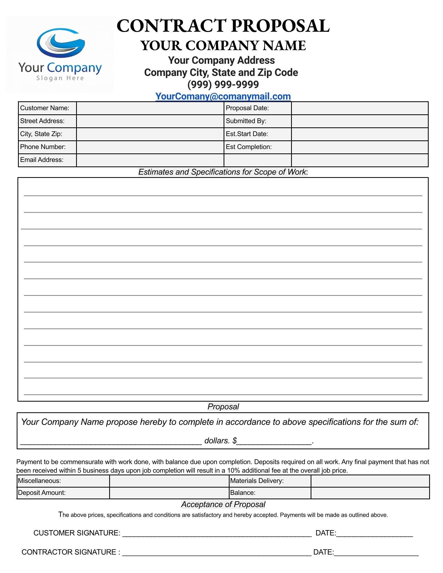 Construction Contract - Etsy