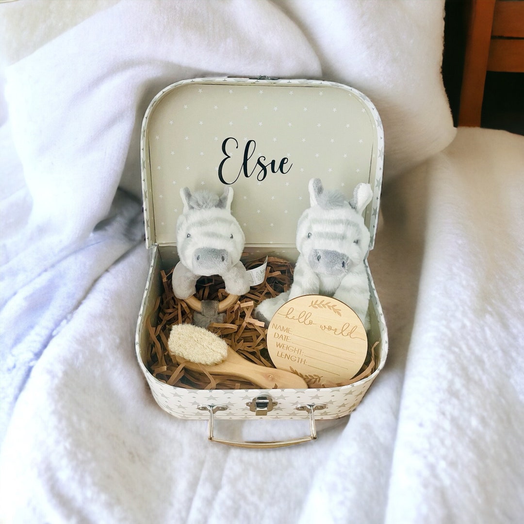 Zebra Newborn Baby Hamper, Baby Shower Gift, Christening Gift, New Baby ...