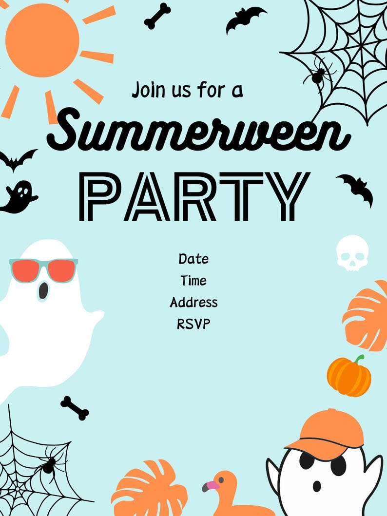 Summerween Invitation - Etsy
