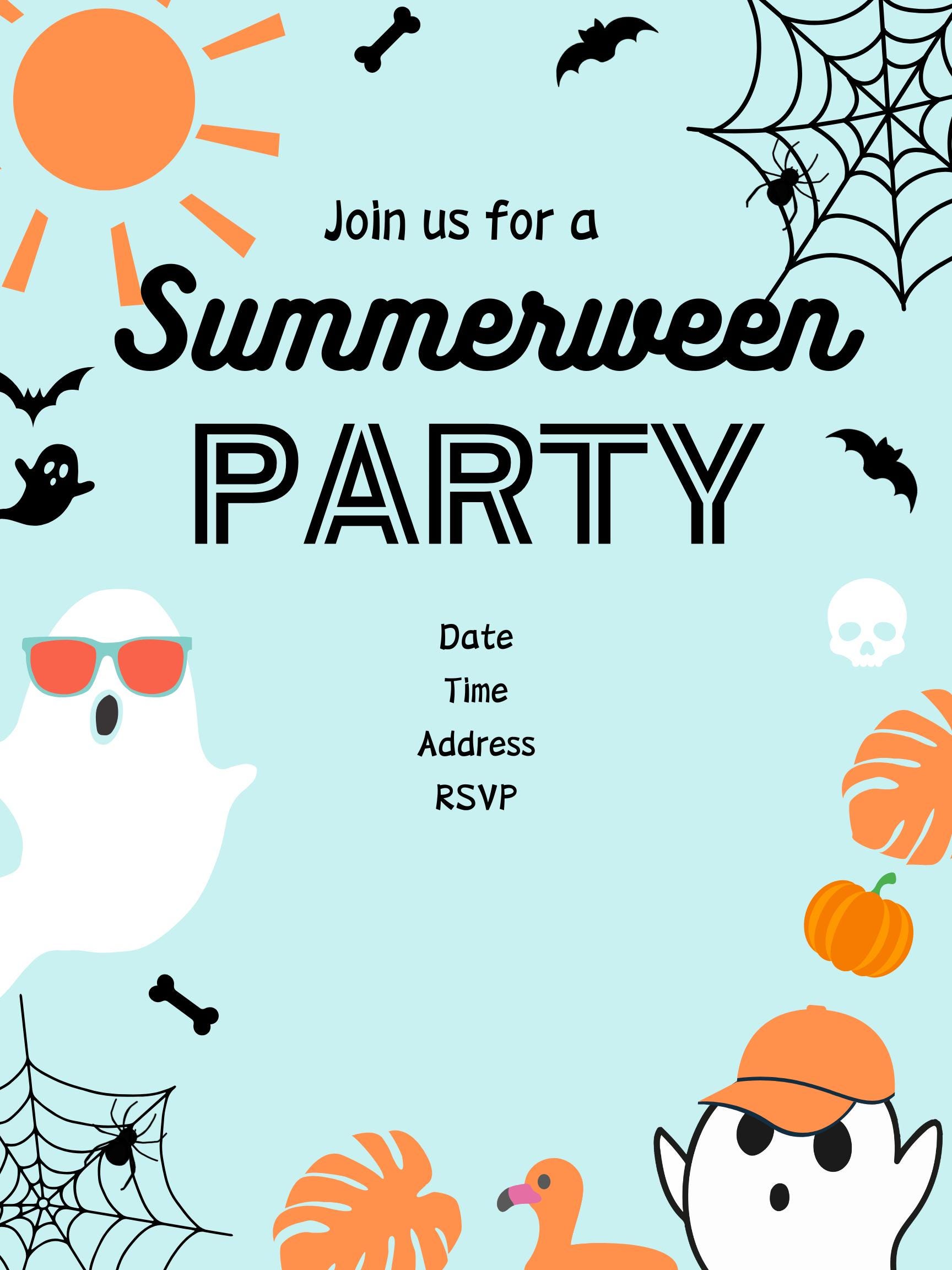 Summerween Invitation - Etsy