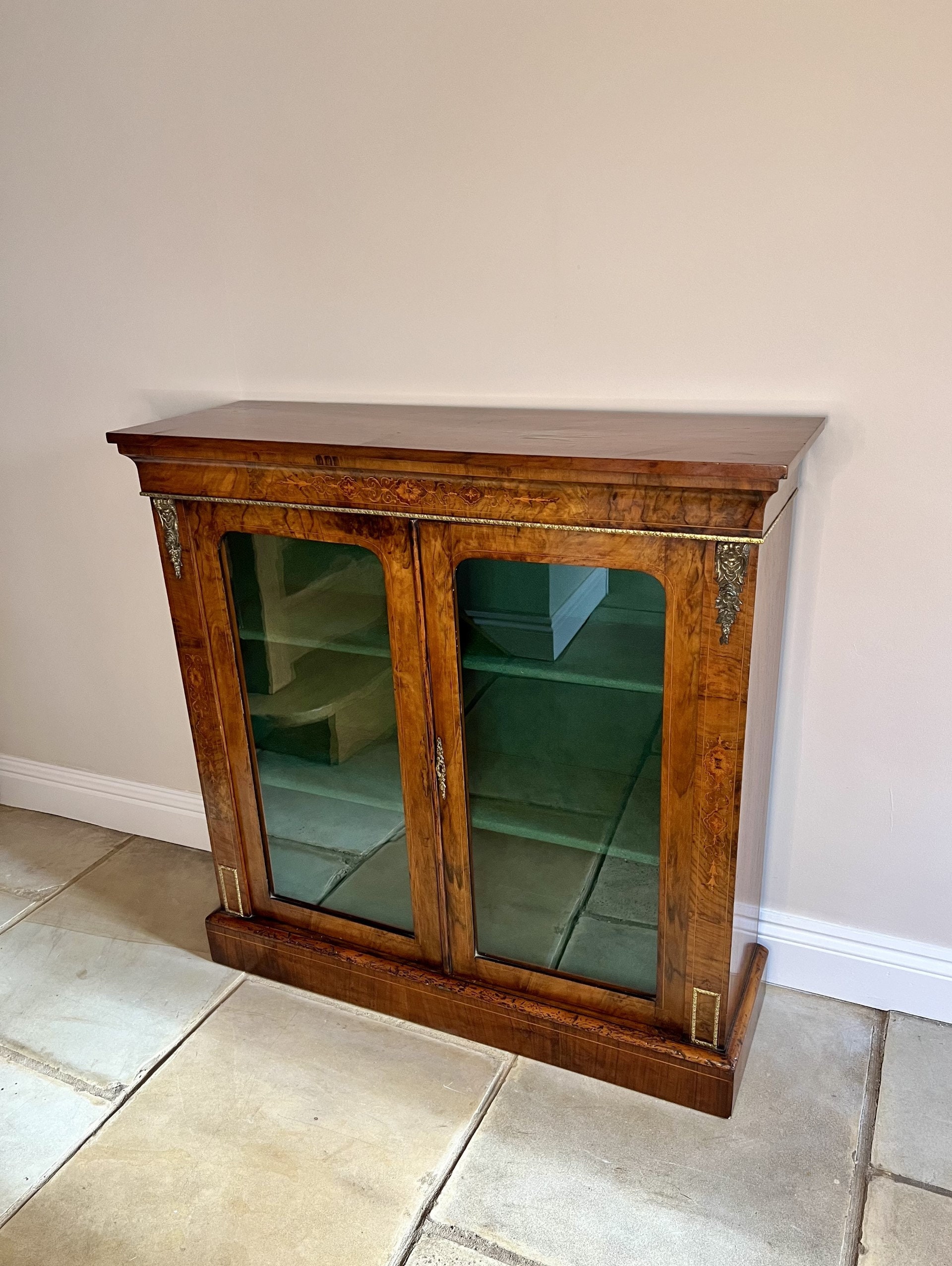 Fantastic Quality Antique Victorian Walnut Inlaid Pier Cabinet - Etsy