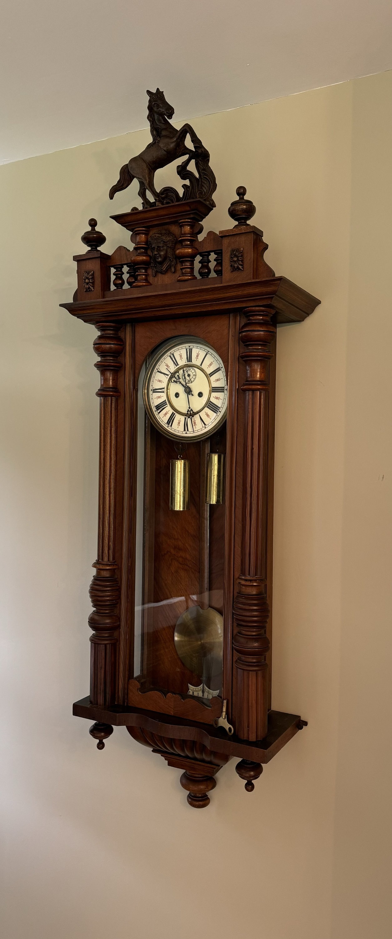 Stunning Quality Antique Victorian Carved Walnut Vienna Wall Clock - Etsy