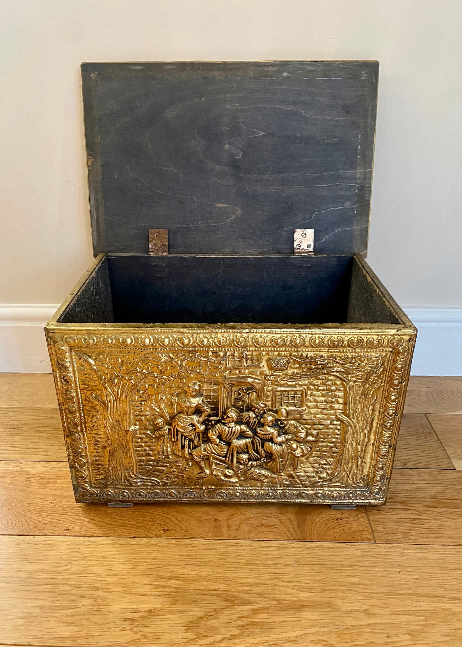 Ornate Antique Quality Brass Coal Box - Etsy