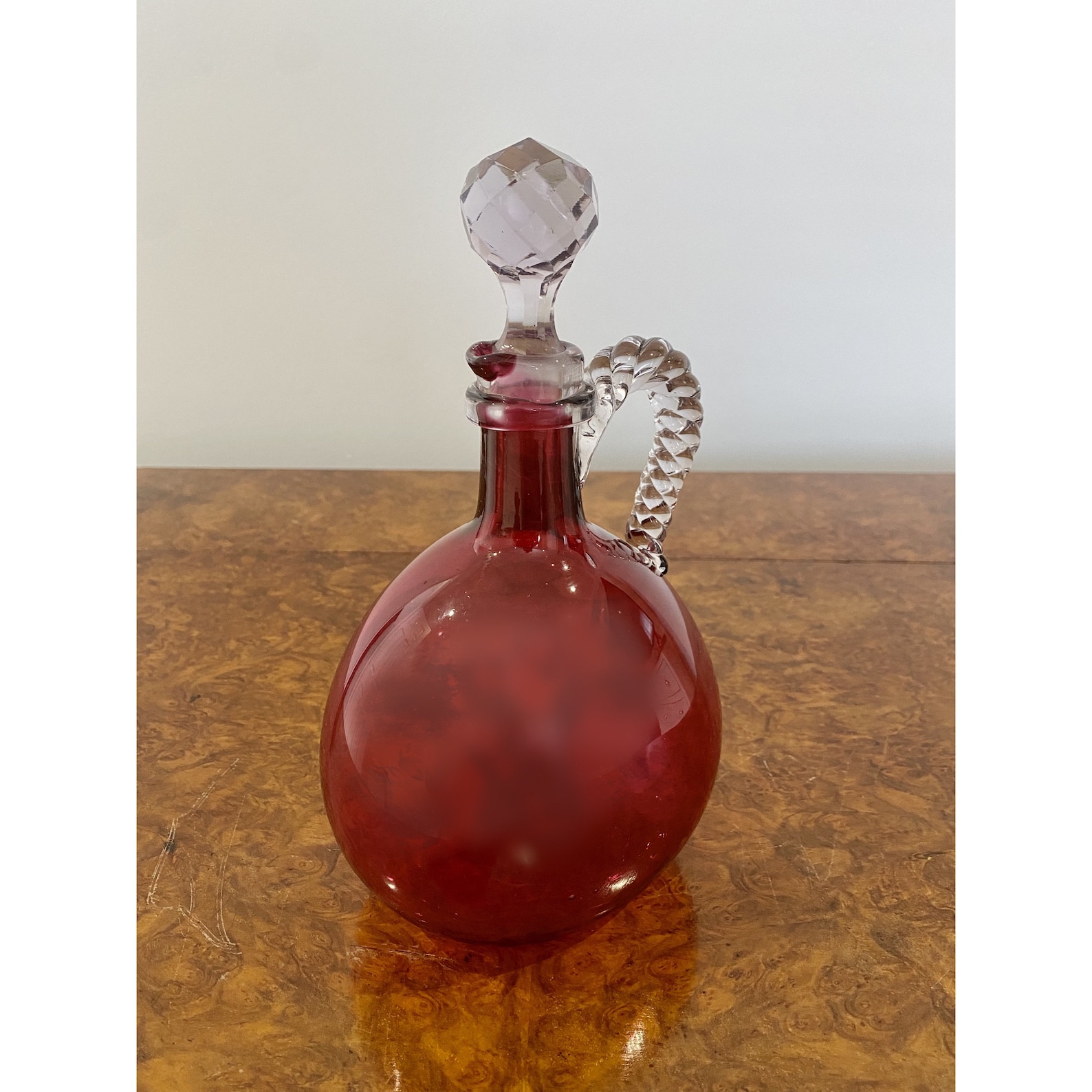 Antique Victorian Quality Cranberry Glass Decanter - Etsy UK