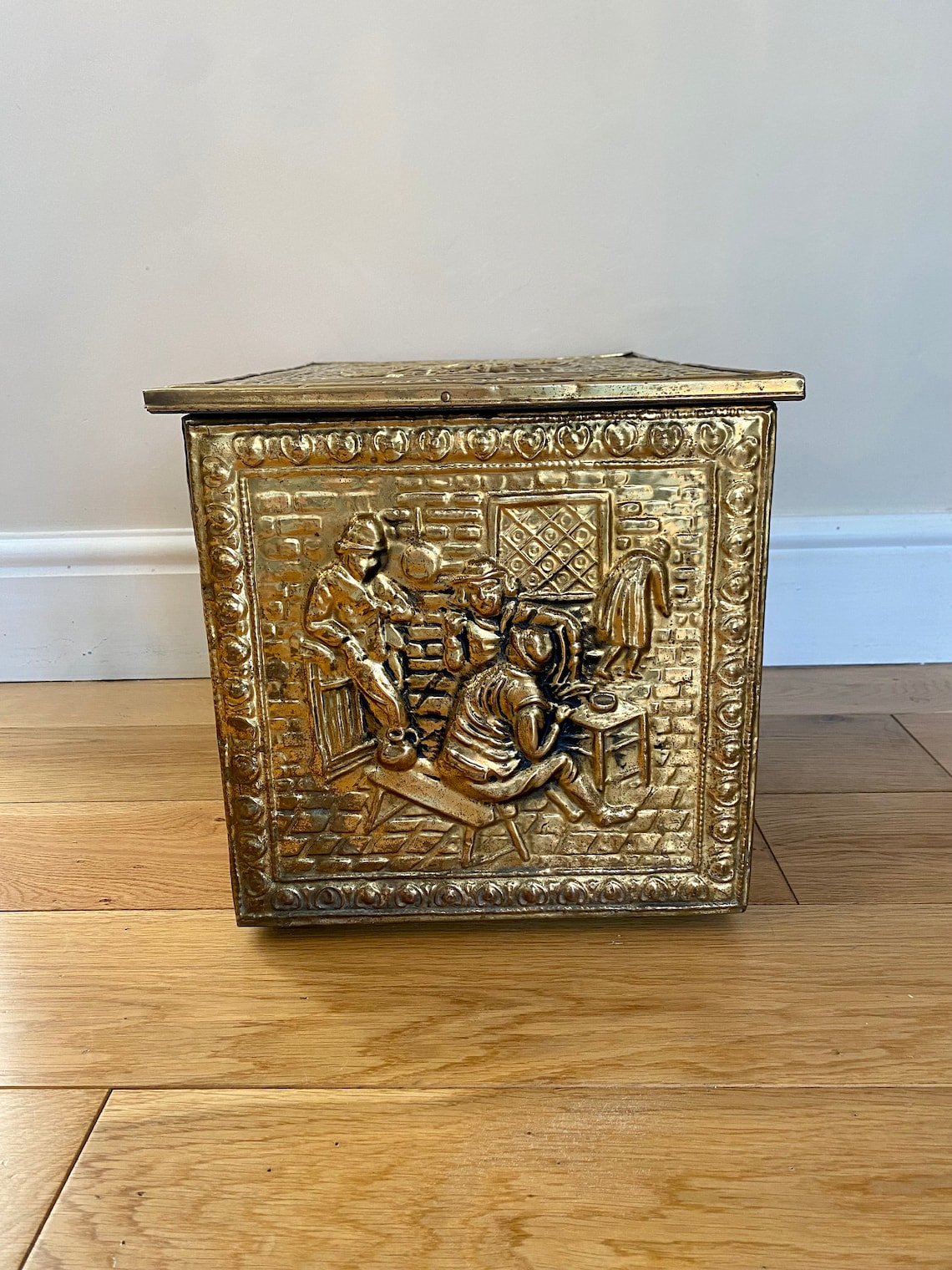 Ornate Antique Quality Brass Coal Box - Etsy
