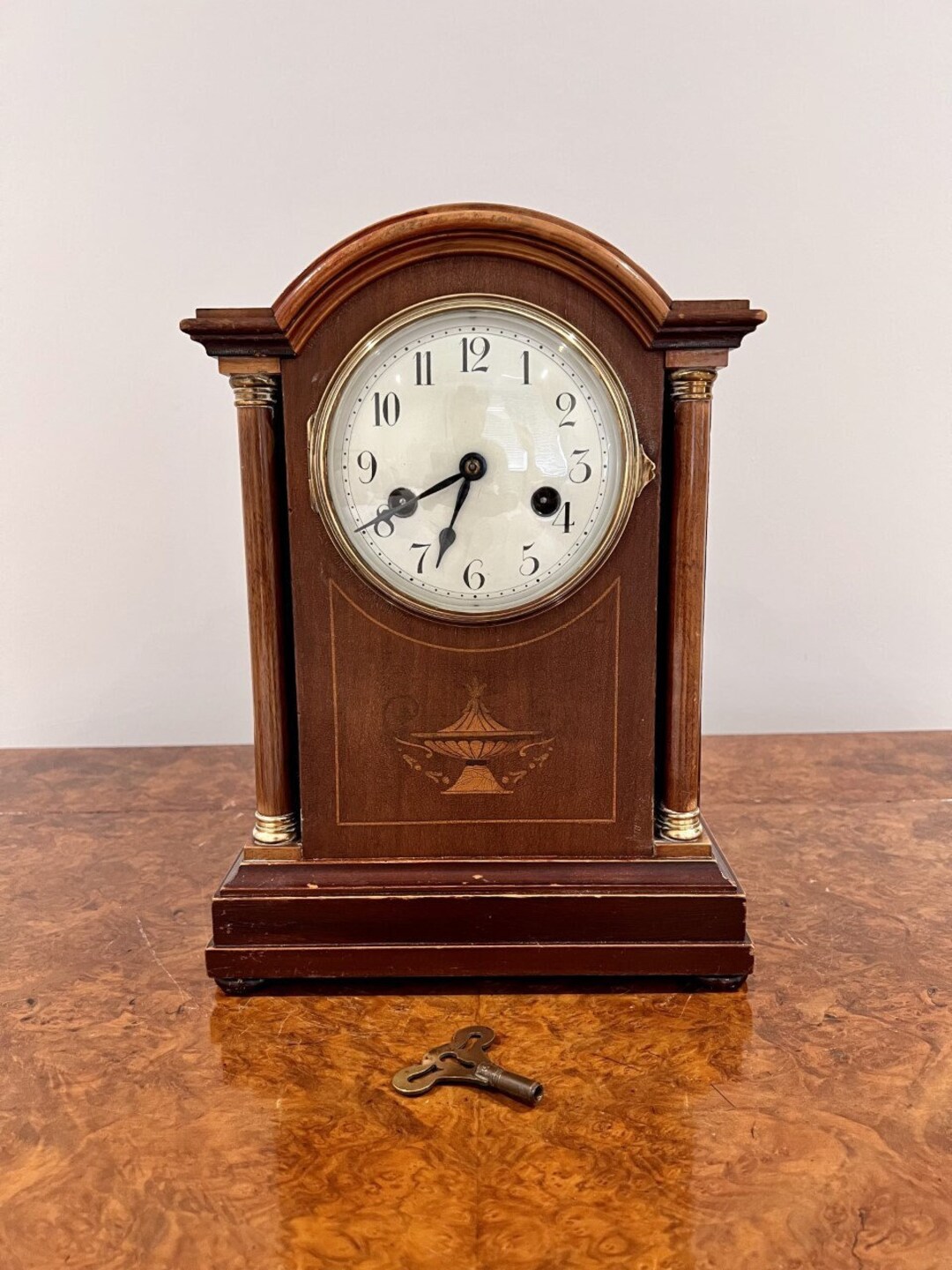 Antique Edwardian Quality Mahogany Inlaid Mantle Clock - Etsy