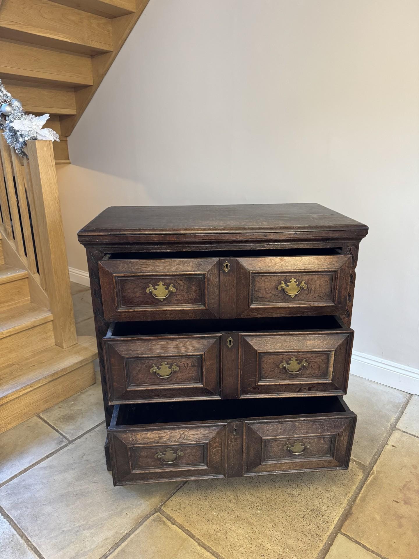 Antique 18th Century Quality Oak Jacobean Chest of Drawers - Etsy