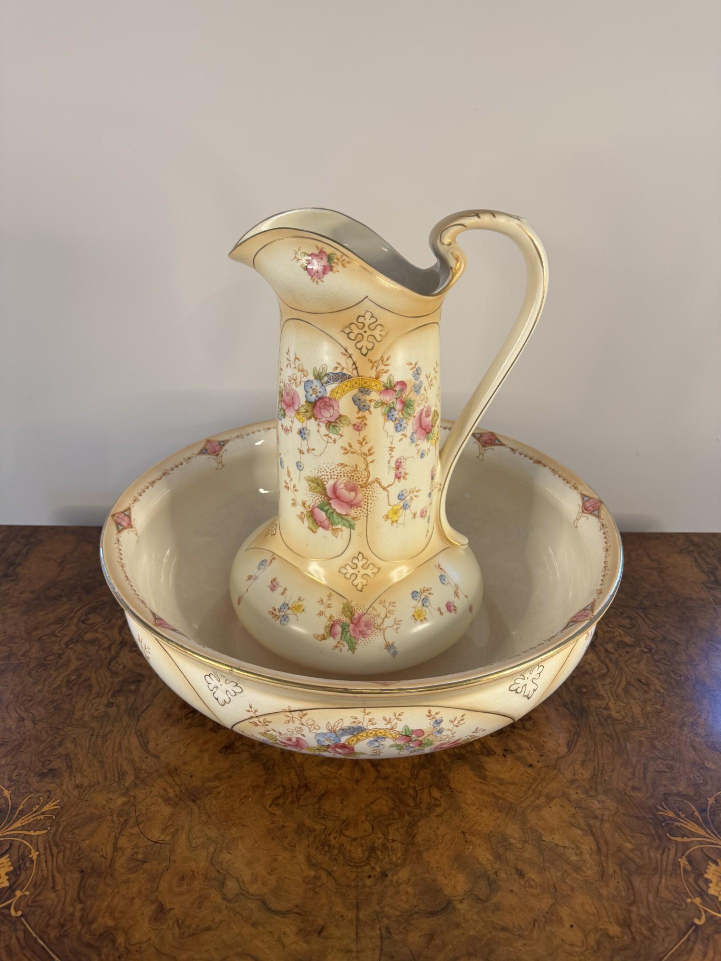 Quality Antique Crown Devon Jug and Bowl Set - Etsy