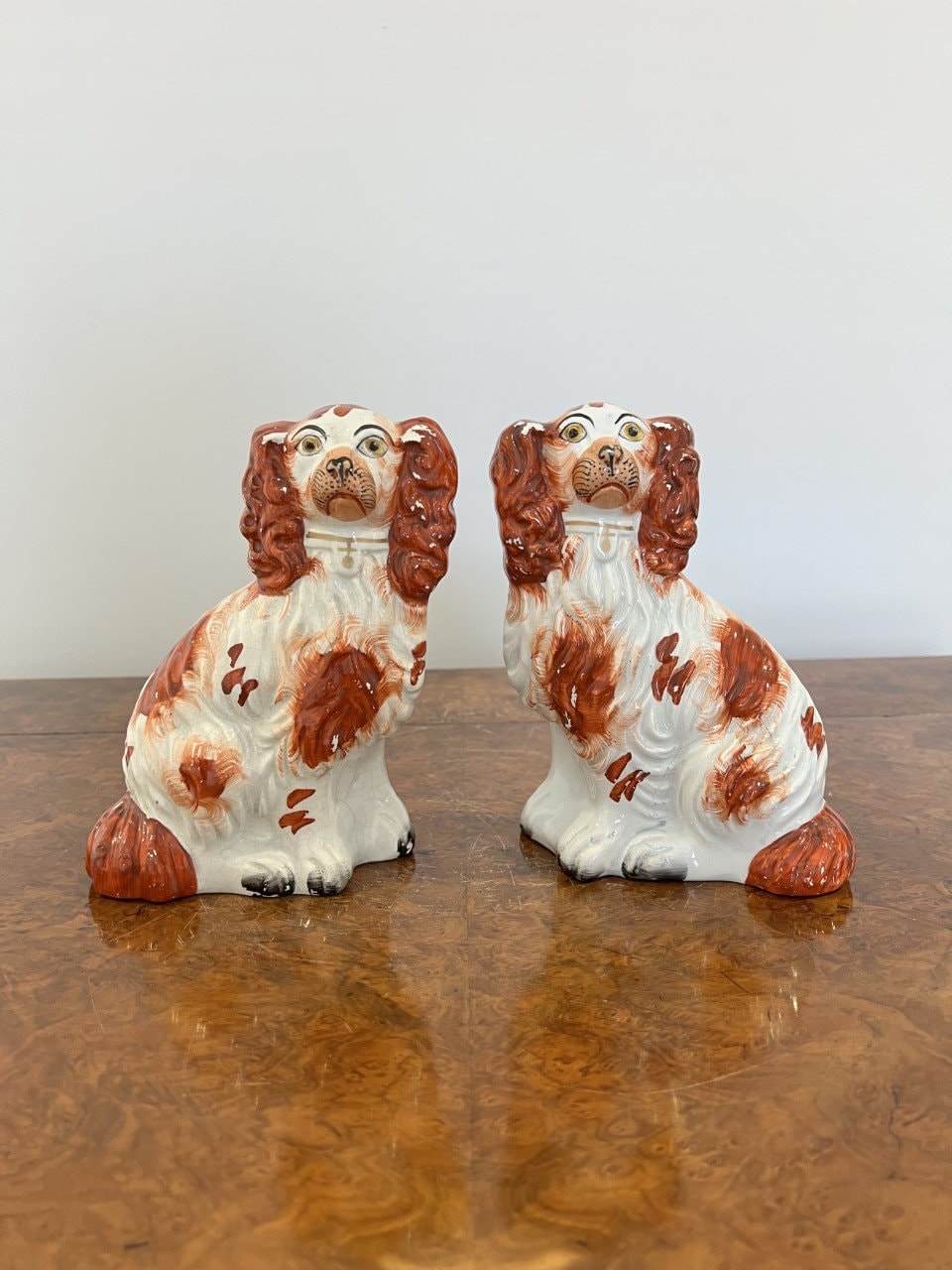 Quality Pair of Antique Victorian Seated Spaniels - Etsy