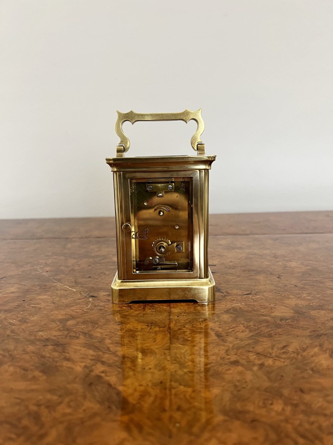 Antique Victorian Quality Brass Carriage Clock With Original Leather ...