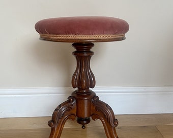 Antique Piano Stool | Etsy