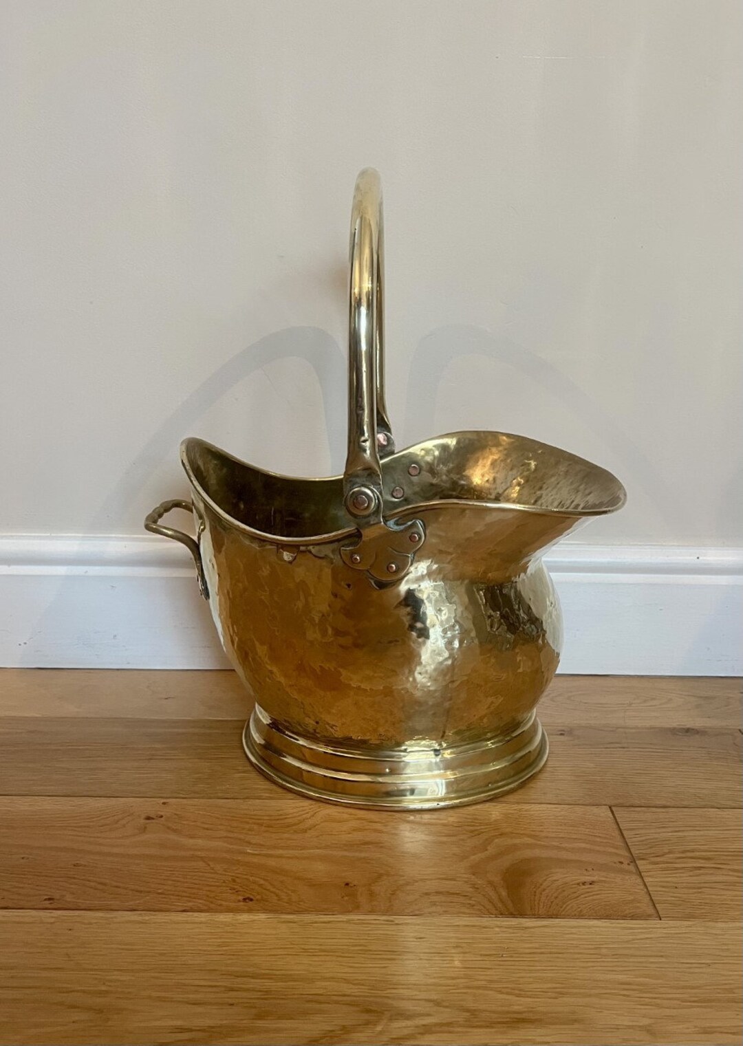Antique Victorian Quality Brass Helmet Coal Scuttle - Etsy