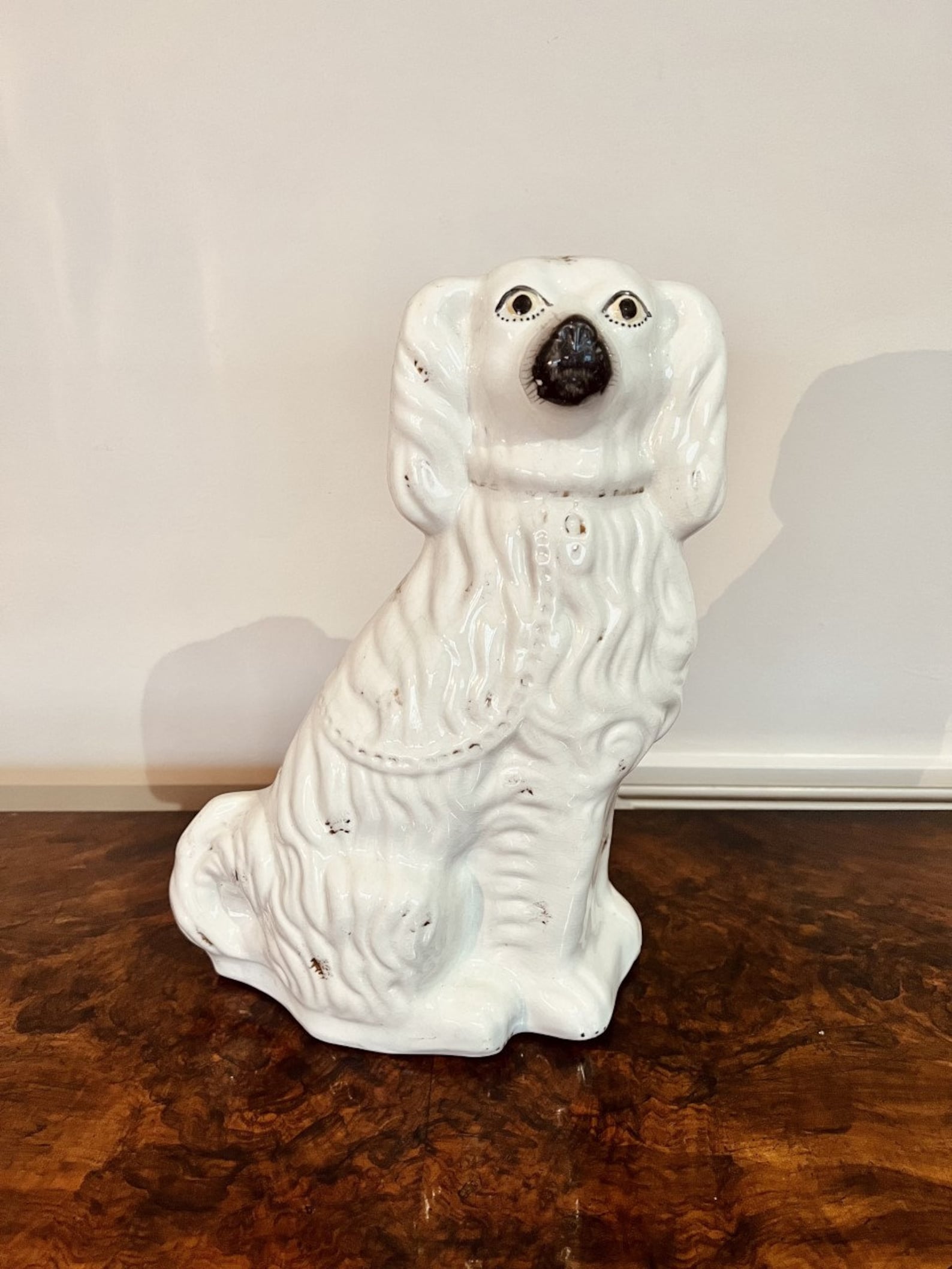 Large Pair of Victorian Seated Staffordshire Spaniel Dogs - Etsy