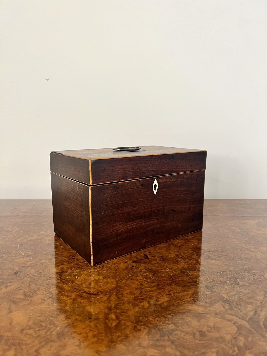 Antique George III Quality Mahogany Tea Caddy - Etsy