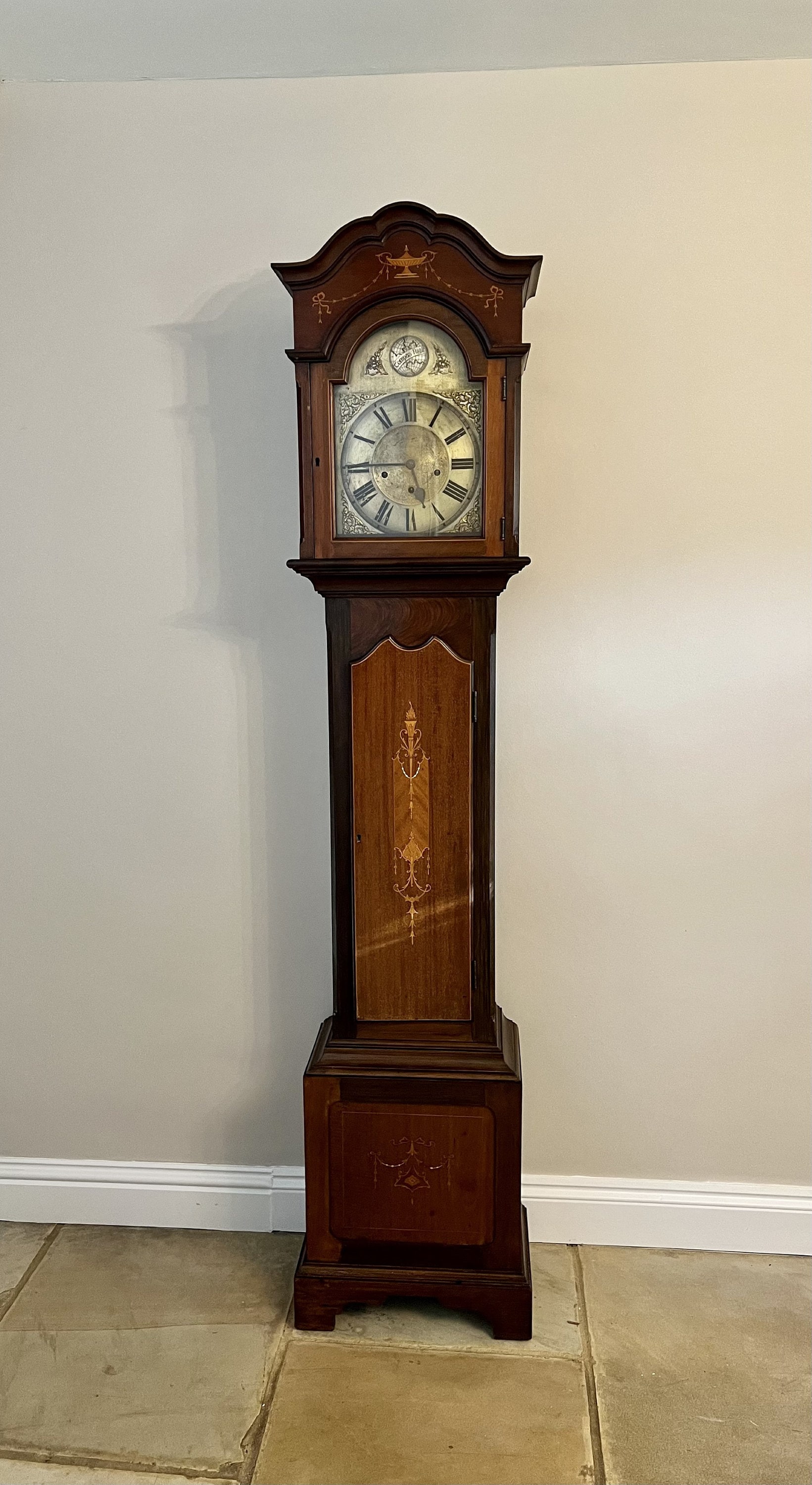 Fine Quality Antique Edwardian Mahogany Inlaid Long Case Clock - Etsy