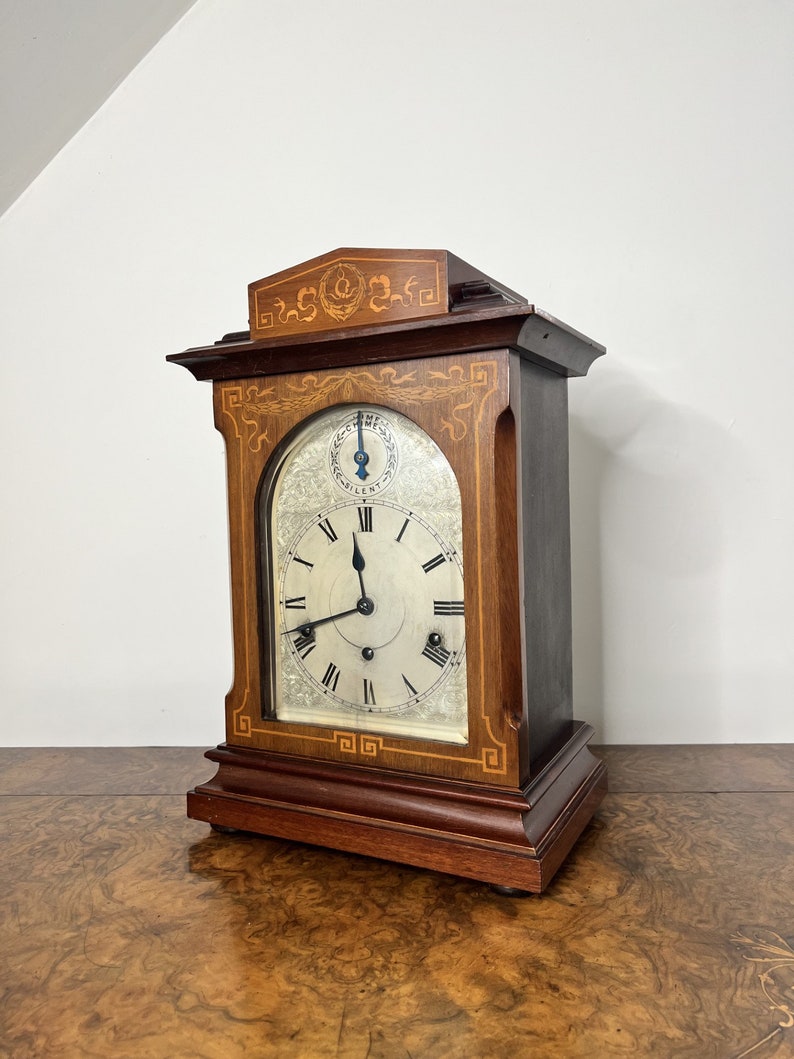 Antique Edwardian Quality Rosewood Inlaid Chiming 8 Day Mantle Clock - Etsy