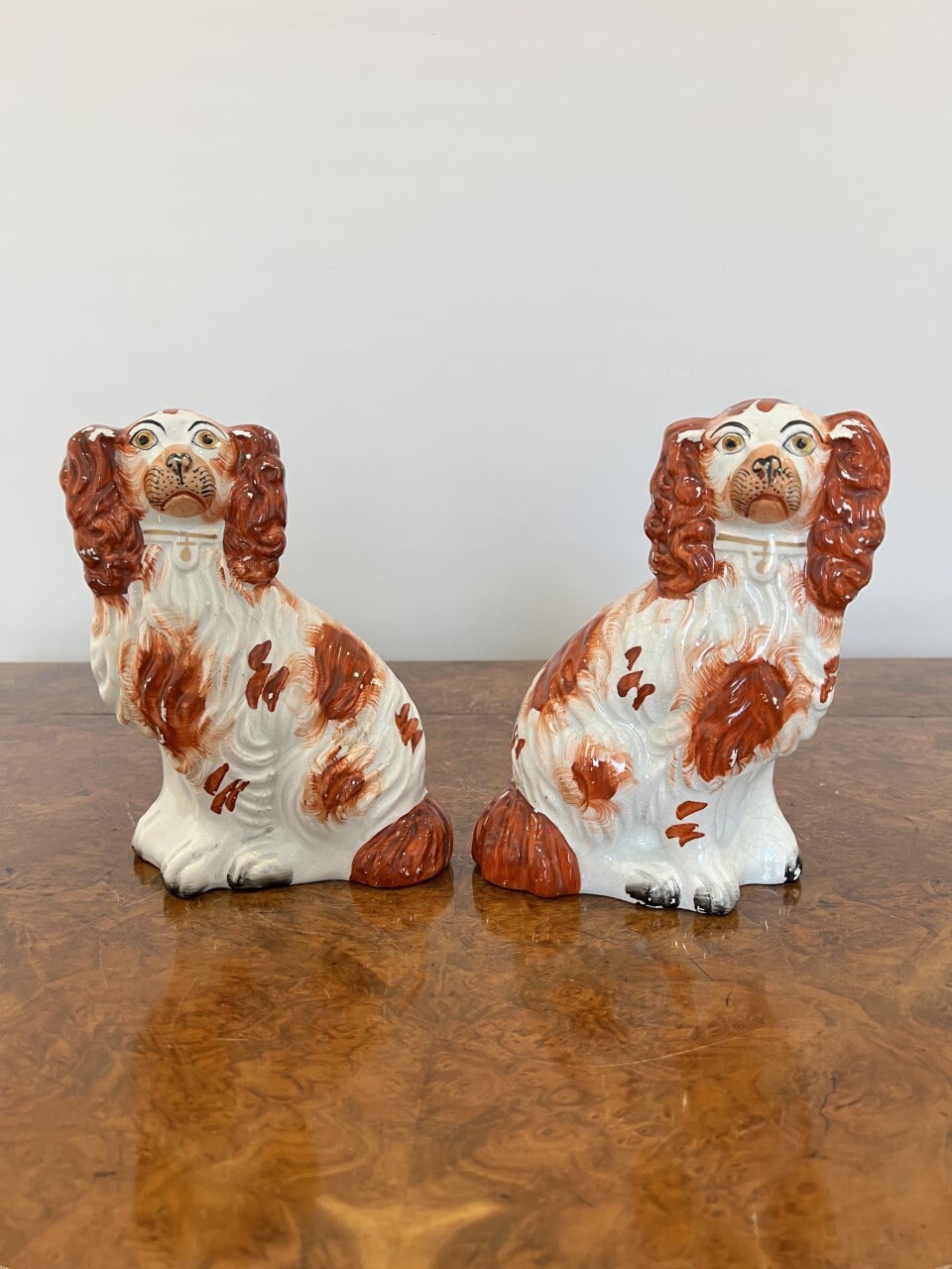 Quality Pair of Antique Victorian Seated Spaniels - Etsy