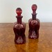 Pair of Antique Victorian Quality Ruby Glass Decanters - Etsy