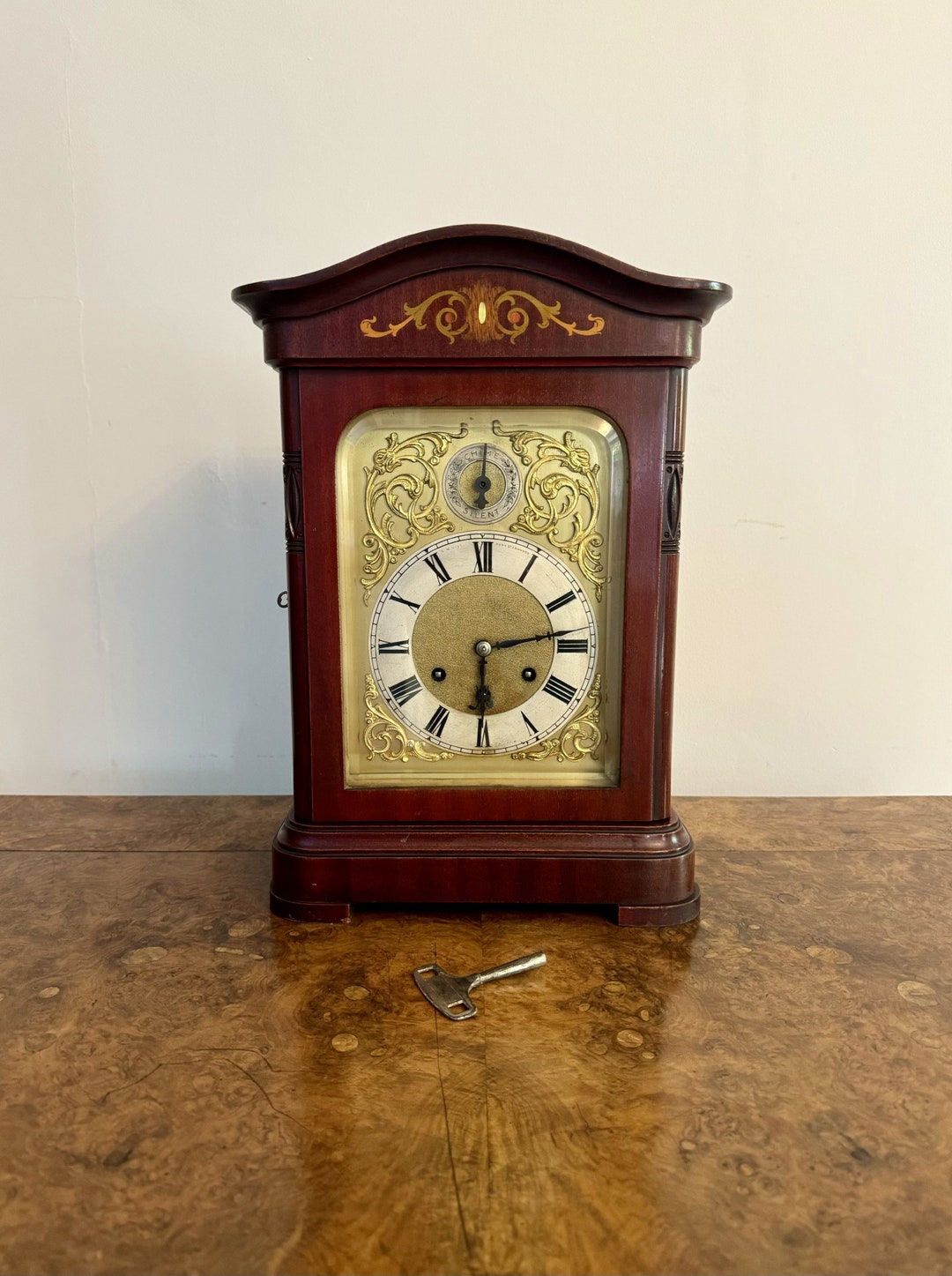 Antique Edwardian Quality Mahogany Inlaid Chiming 8 Day Mantle Clock - Etsy